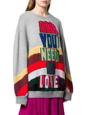 Stella McCartney Intarsia Knit Jumper - Grey