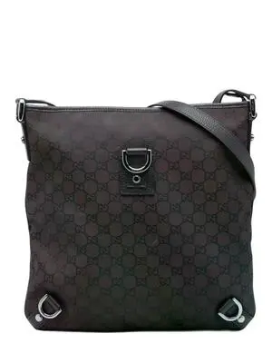 Gucci Gg Nylon Abbey D-ring Crossbody Bag - Brown