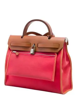 Hermès 2019 Toile Herbag Zip 31 Satchel - Pink