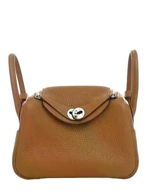 Hermès 2020 Mini Clemence Lindy 20 Satchel Brown