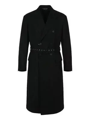 Valentino Garavani Double-breasted Belted Coat - Black