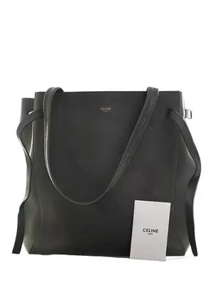 Celine 2023 Small Leather Phantom Cabas Tote Bag - Grey