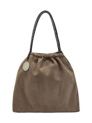 Stella McCartney Falabella Medium Drawstring Faux Suede Tote - Taupe