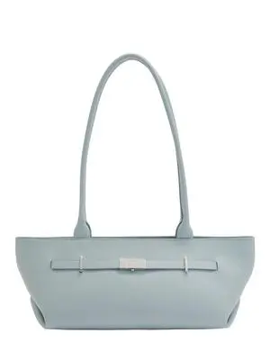 DEMELLIER Demellier Grained Leather Shoulder Bag Blue