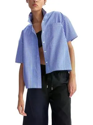 ARLO MOTT Clark Split-back Shirt - Blue