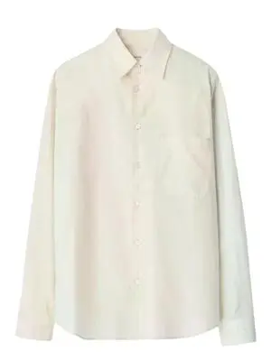 LEMAIRE Washed Chest-pocket Shirt - Neutrals