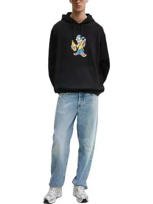 VANS Graphic-print Cotton Hoodie - Black