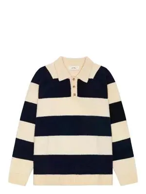 LES DEUX Striped Long-sleeve Sweater - Neutrals