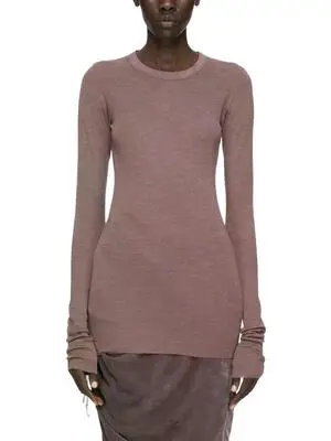 Rick Owens Rib T-shirt - Neutrals