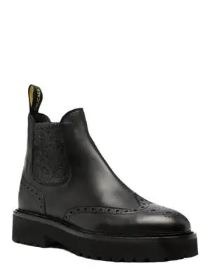 DOUCAL'S Brogue-detail Chelsea Boots - Black