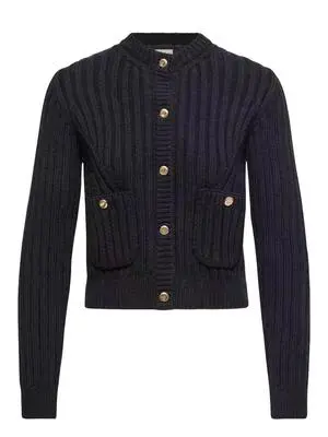 Moncler Cotton Padded Cardigan - Black