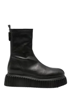 Agl Platform-heel Ankle Boots - Black