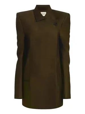 Khaite Armair Jacket With Sculptural Cady And Textured Finish - Green