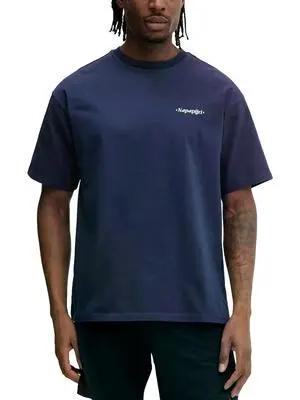 NAPAPIJRI Fluorite Graphic-print Logo-embroidered T-shirt - Blue