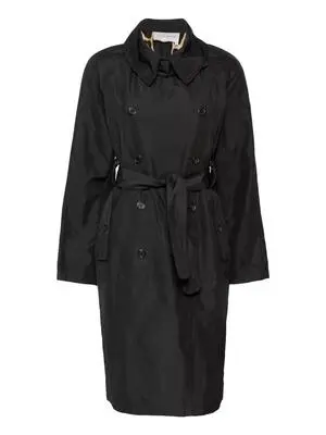 Saint Laurent Belted Trench Coat - Black