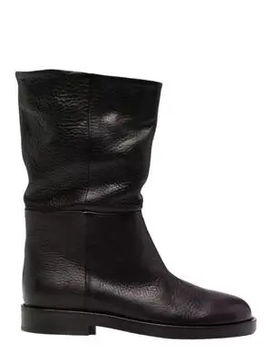Agl Zenit Grained Leather Boots - Black