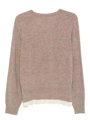 THE GARMENT Como Crochet-trim V-neck Sweater - Neutrals