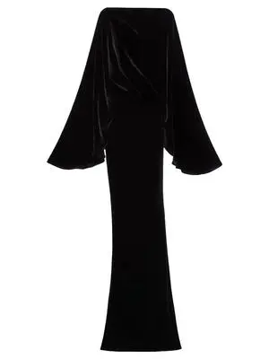 TALLER MARMO Musidora Draped Maxi Gown - Black