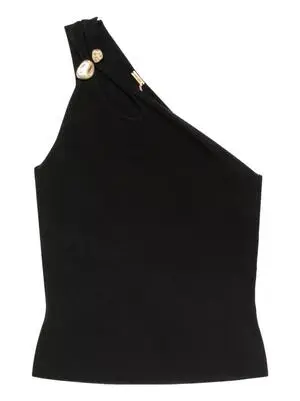 Cult Gaia Anouk One-shoulder Hardware-detail Top - Black