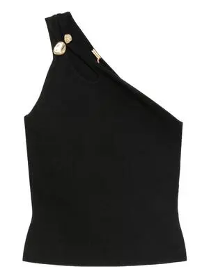 Cult Gaia Anouk One-shoulder Top With Hardware Detail - Black