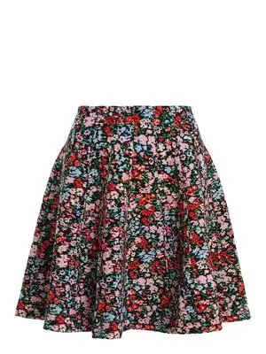 Essentiel Antwerp Floral Jacquard Flared Mini Skirt - Black