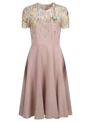 Valentino Garavani Sequin Embellished Midi Dress - Pink