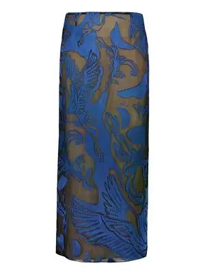 PAULA Devoré Skirt - Grey