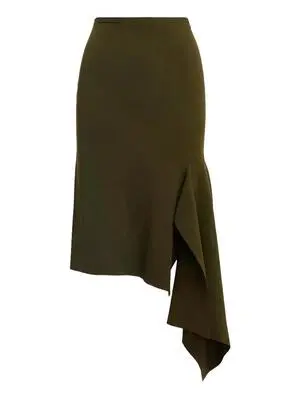 Essentiel Antwerp Asymmetrical Midi Skirt - Green