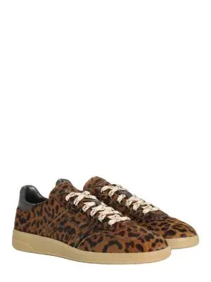 Santoni Dbs Oly Leopard-print Sneakers - Brown