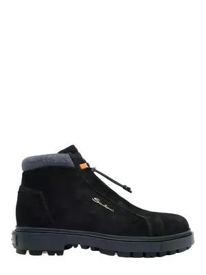 Santoni Suede Boots - Blue