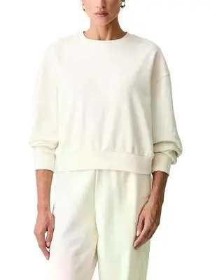 Guess Crew-neck Sweatshirt With Logo Embroidery - Neutrals