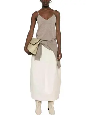 Eric Bompard Cashmere V-neck Tank Top - Neutrals