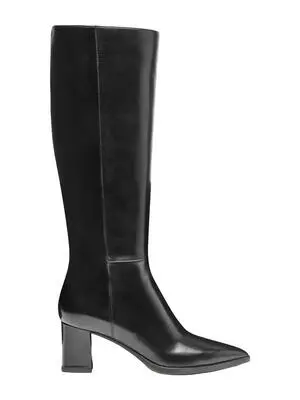 Santoni Pointed-toe Block-heel Boots - Black