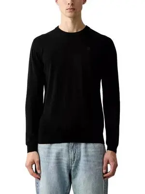 Karl Lagerfeld Embroidered Logo Sweater - Black