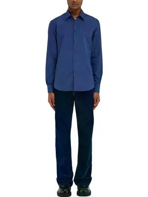 FERRAGAMO Geometric-print Shirt - Blue