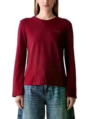 Liu Jo Logo-embroidered Long-sleeve T-shirt - Red