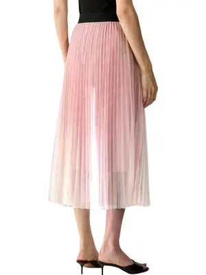 Karl Lagerfeld Pleated Skirt With Logo Motif - Pink