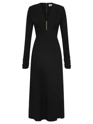 Rebecca Vallance Tallon Long Sleeve Midi Dress - Black