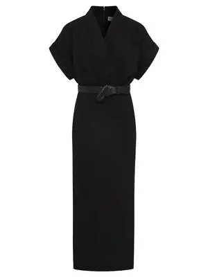 Rebecca Vallance Tallon Short Sleeve Midi Dress - Black