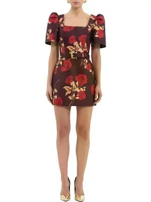 Rebecca Vallance Melora Floral Print Mini Dress - Red