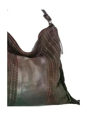REPTILE'S HOUSE Vasia Fringed Leather Tote Bag - Red