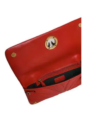 Pinko Love Birds Quilted Shoulder Bag - Red