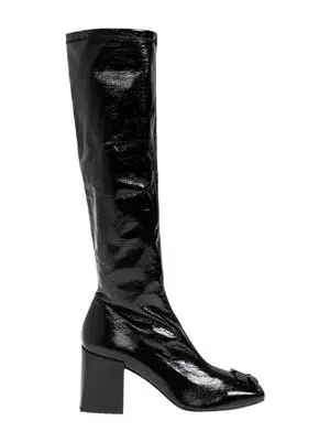 COURREGES Reedition Patent Finish Knee-high Boots - Black