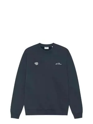 LES DEUX Logo-embroidered Sweatshirt - Blue