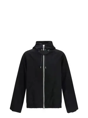 Sacai Long-sleeve Zip-up Hoodie - Black