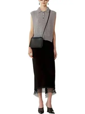 LANVIN Leather Shoulder Bag - Black