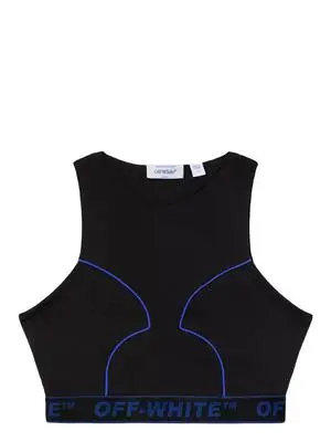 Off-White Logoband Lycra Cropped Top - Black