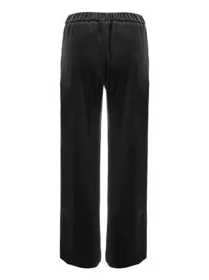 F.IT Elasticated-waistband Straight Leg Trousers - Black