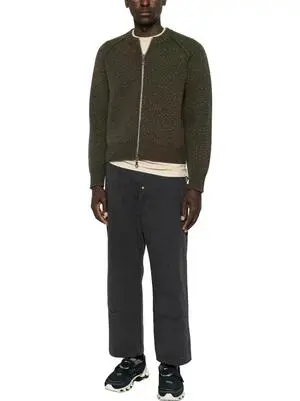 CRAIG GREEN Zip-up Crew Neck Cardigan - Green