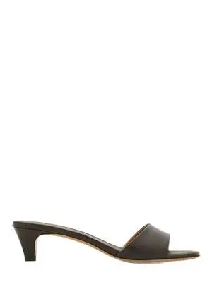 FERRAGAMO Low Heeled Slides - Black
